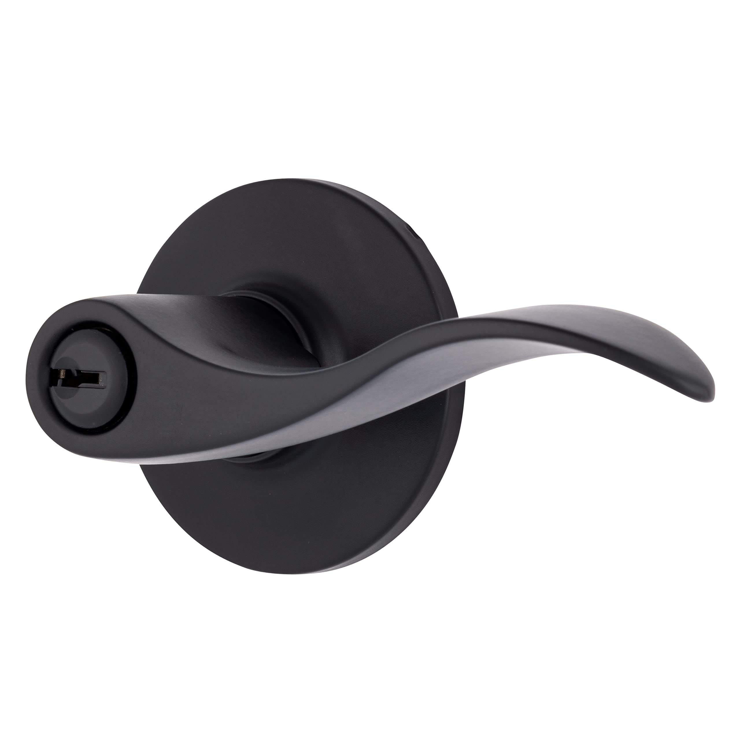 BRINKS – Transitional Keyed Entry Wave Door Lever, Matte Black ...