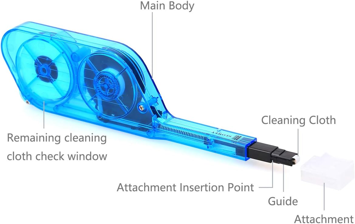 Fiber Optic Cleaning Tool for MPO & MTP Connectors, MPO One Click Cleaner, 500 Cycles Cleaning ...