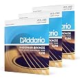 D'Addario EJ16 Phosphor Bronze Acoustic Guitars Strings 3 Pack - Light ...