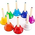 Amazon.com: Vangoa Hand Bells Set 8 Note Handbells Set Colorful ...