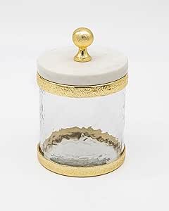 Amazon.com: Godinger Marble gold Band Cannister Storage Container - 4x4 ...