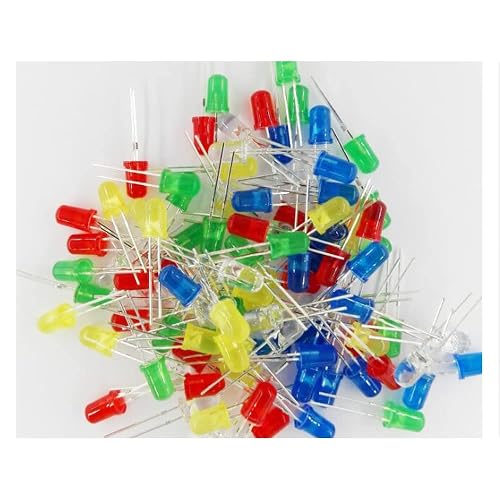 5kind X20 PCS =100 PCS 5mm LED Light Assorted Kit DIY LEDs Set White ...