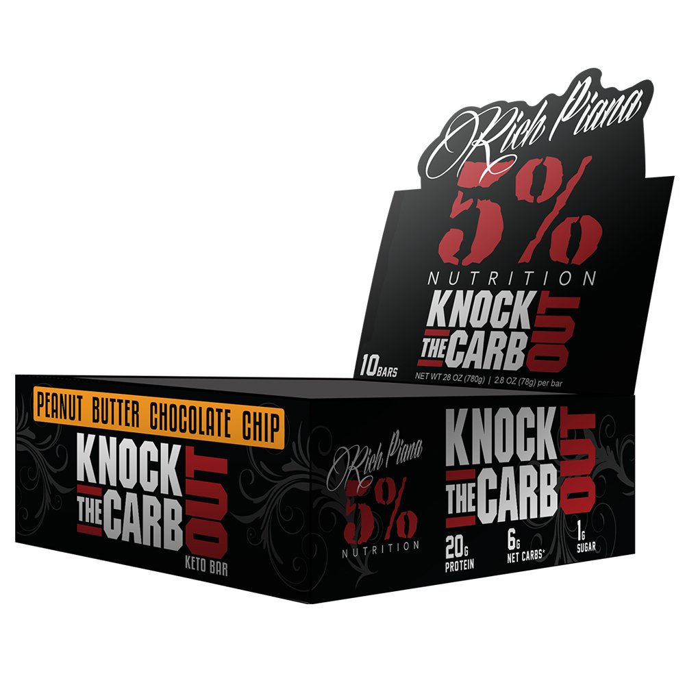 Buy Rich Piana 5% tion "Knock The Carb Out" KETO PROTEIN BAR (Box of 10 ...