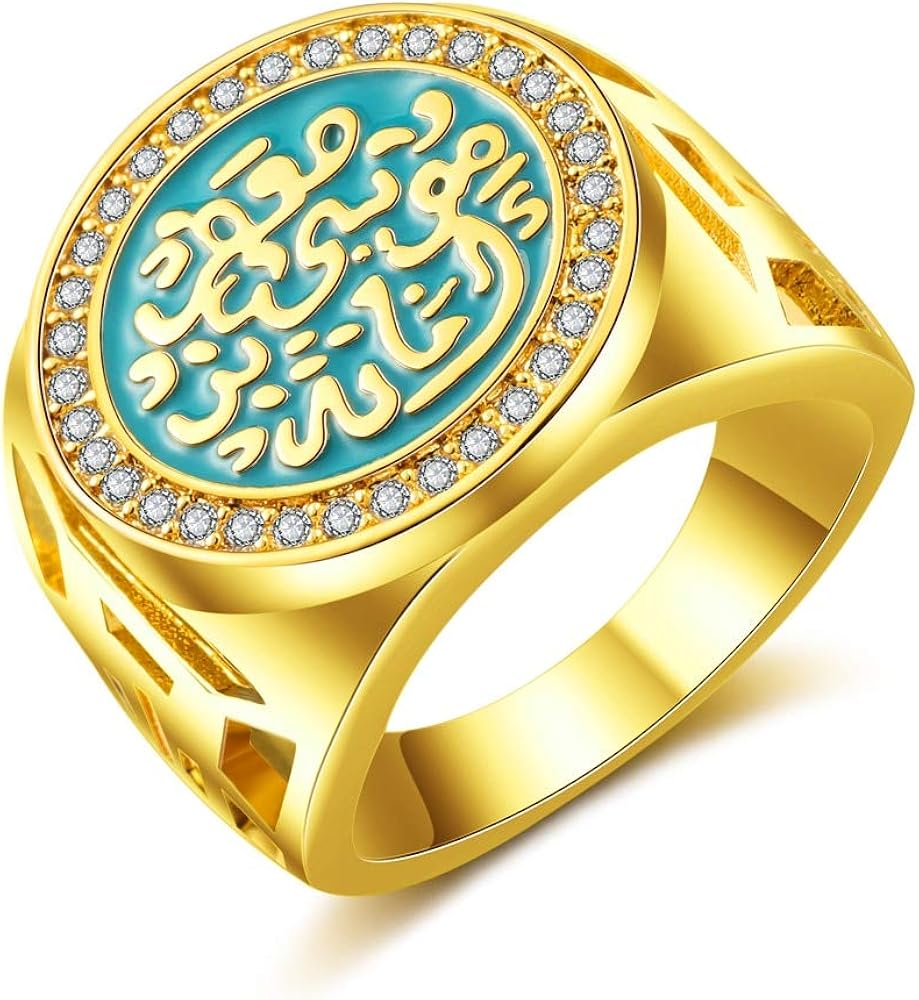Crystal Arabic Women Gold Rings Ancient Jewelry Men Large Fashion ...