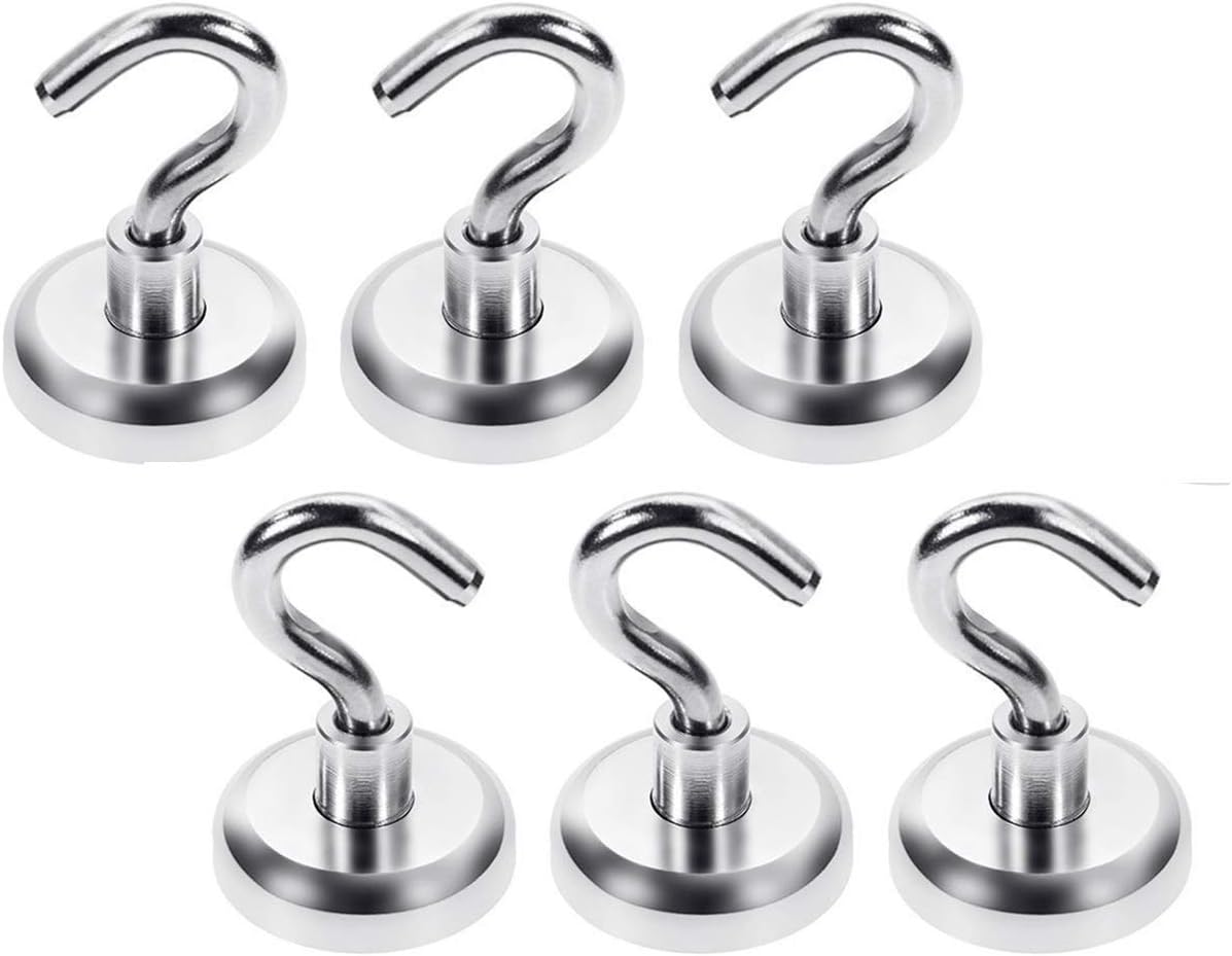 Magnethaken,6 Stück Starker Neodym Hacken 9kg stärksten schwere ...