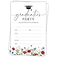 Amazon.com : bxtala Wild Floral Graduation Invitations with Envelopes ...