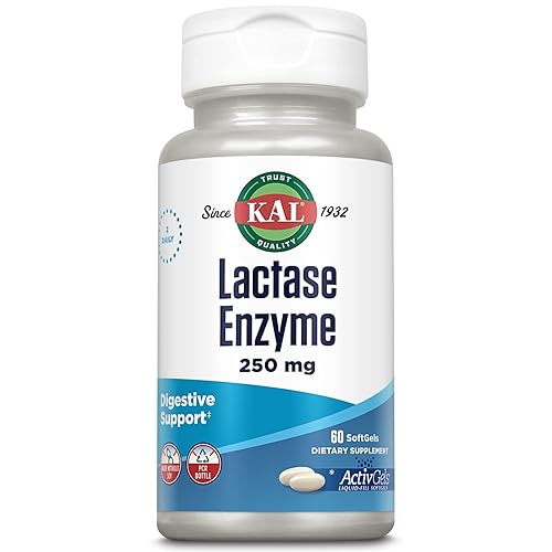 KAL Lactase Enzyme 250 mg, Healthy Digestion Support for Lactose ...