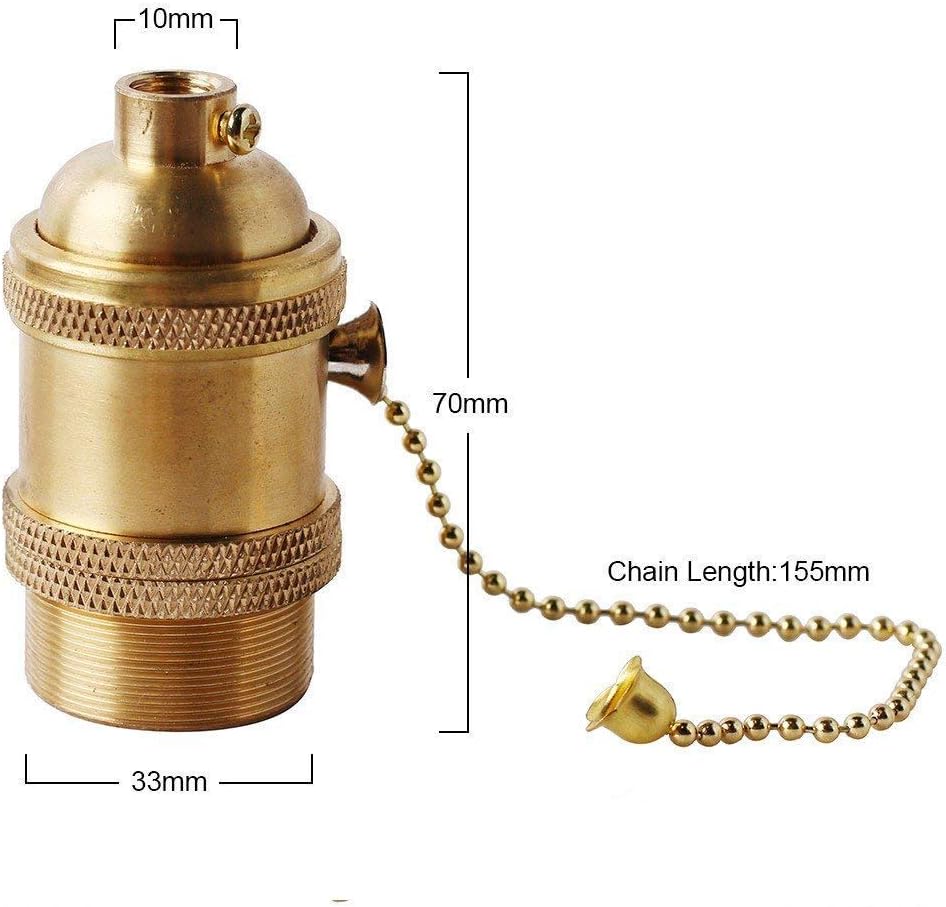 FLYFLY Vintage E27 Lamp Holder with Switch, Edison Bulb Holder Retro ...