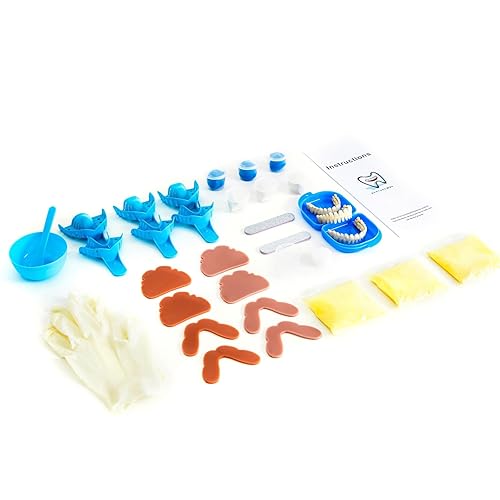 DENTUREWAY DIY Denture Kit with Impression(3 Sets of False Teeth),Do-It ...