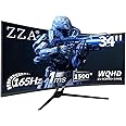 Amazon.com: ZZA Curved Ultrawide Monitor 34 Inch,Gaming Monitor 3440 x ...
