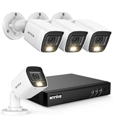 Annke Security Camera ANNKE 4 Pack Security Cameras - 2MP Bullet CCTV ...