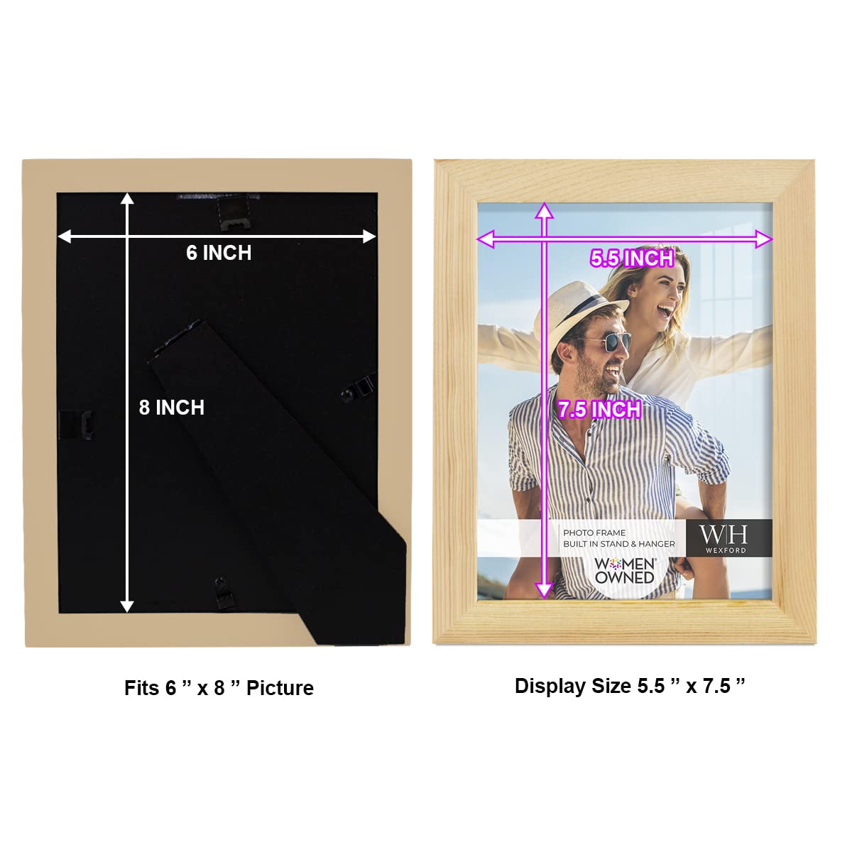 Mua 6x8 inch Picture Frame Nature Wood Grain Frame, High-end Modern ...