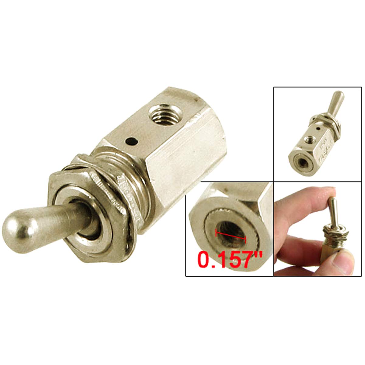 TV-3S Electric Solenoid Air Valve Knob Toggle Value Switch Pneumatic ...