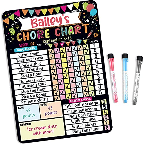 Colorful Chore Chart Set, Magnetic Rainbow Good Behavior Schedule Chart ...
