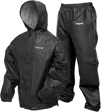Frogg Toggs Pro Lite Rain Suit, Medium/Large, Carbon Black: Frogg Toggs ...