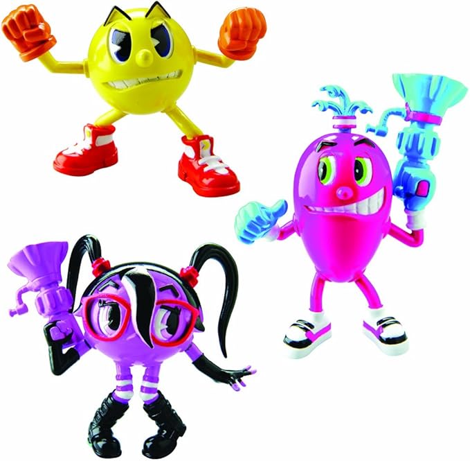 Pac Man - Figuras Tripack Aventura: Pacman 3, Cylindria, Spiral (Bandai ...
