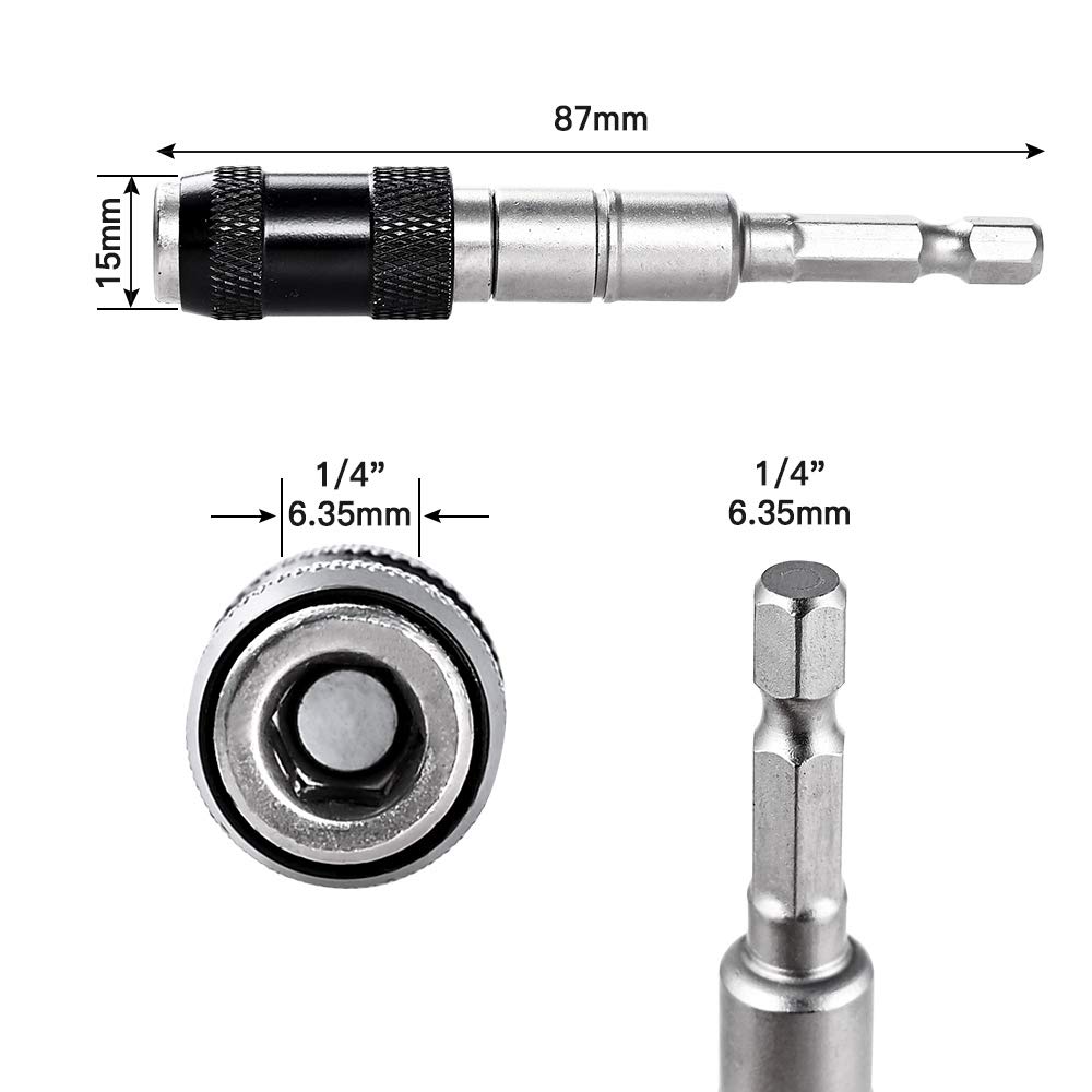 Magnetic Screw Drill Tip, Screwdriver Extension Rod, Screwdriver Bit ...
