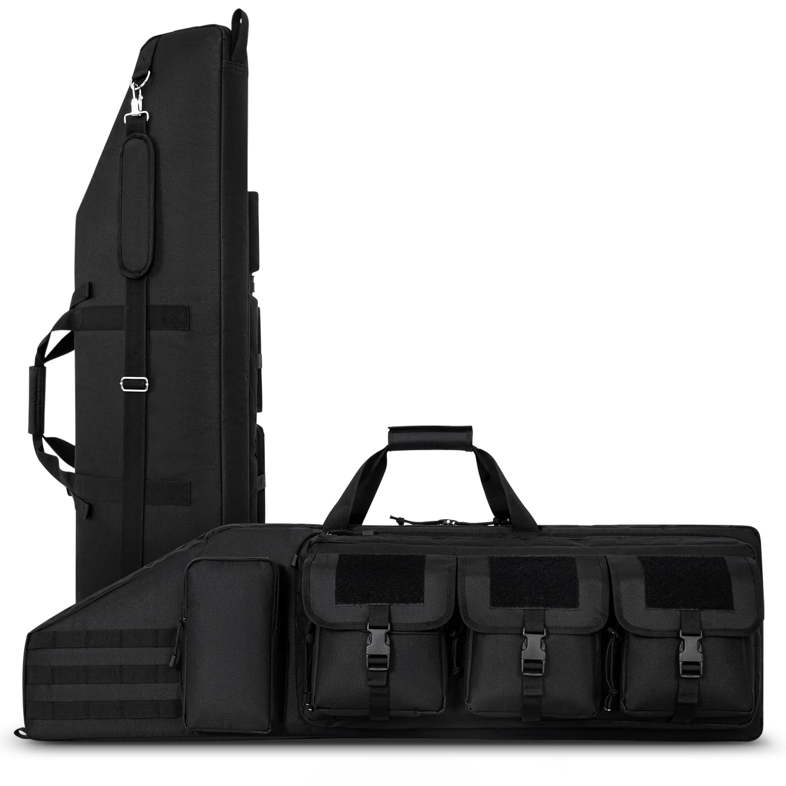 DULCE DOM Double Rifle Case 42'' Soft Gun Bag Tactical Backpack with ...