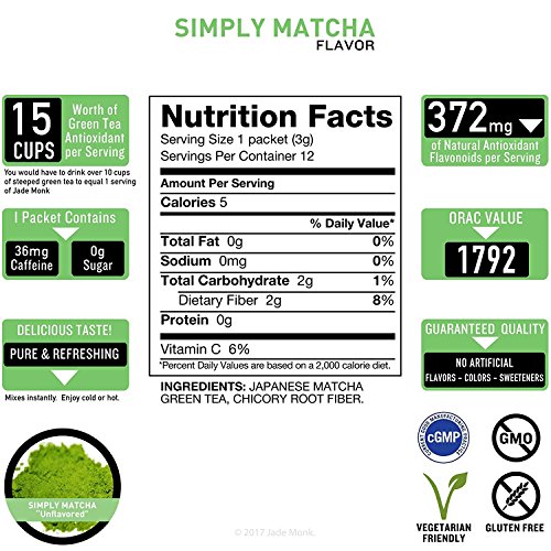 Matcha Green Tea Powder Packets – SIMPLY MATCHA 12 Pack, All Natural ...
