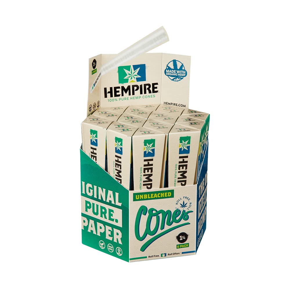 Mua HEMPIRE Cones 1 1/4" |144 Pack |Natural Pre Rolled Paper with Tips ...