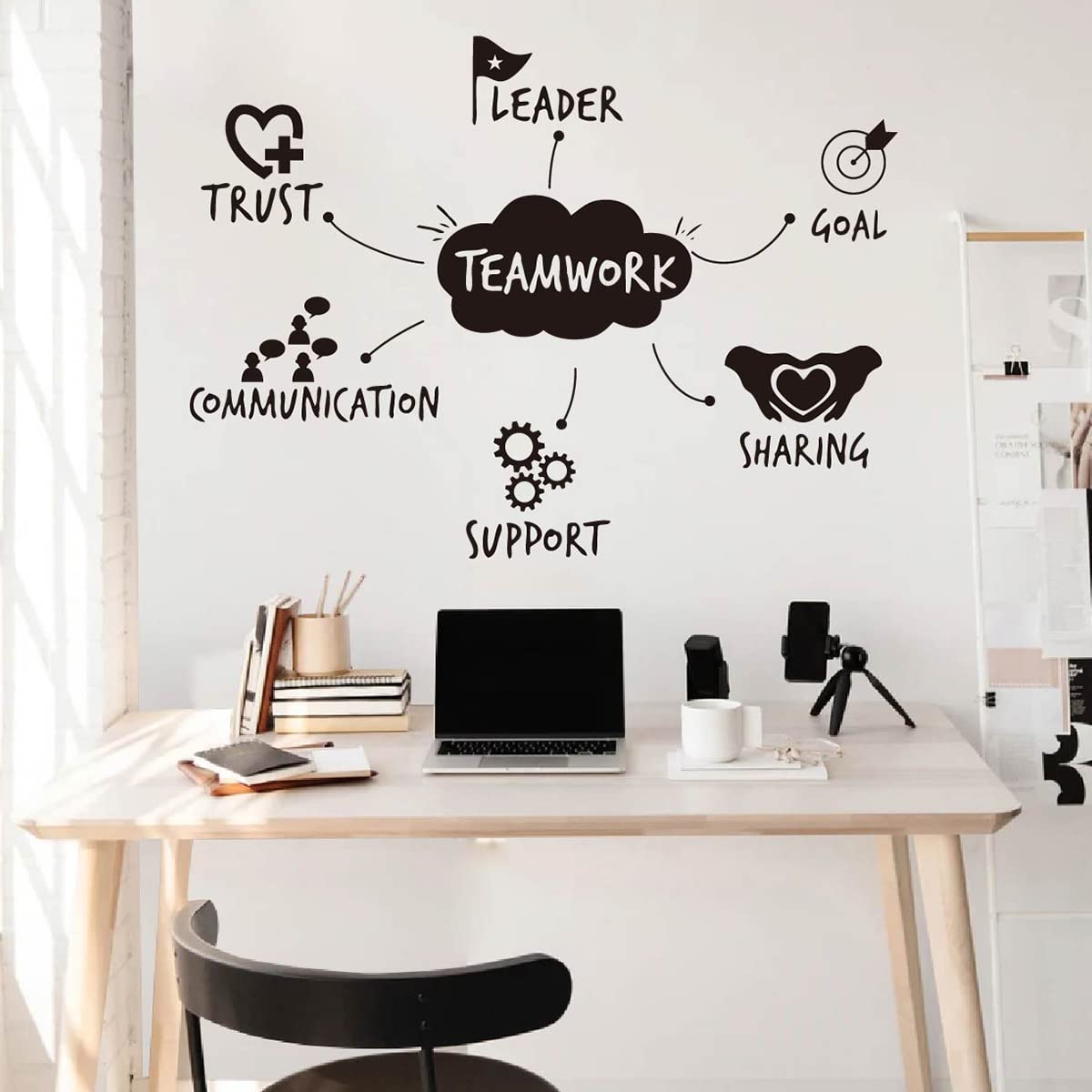 Teamwork Qualities Wall Sticker Office Inspirational Decals Team Work ...