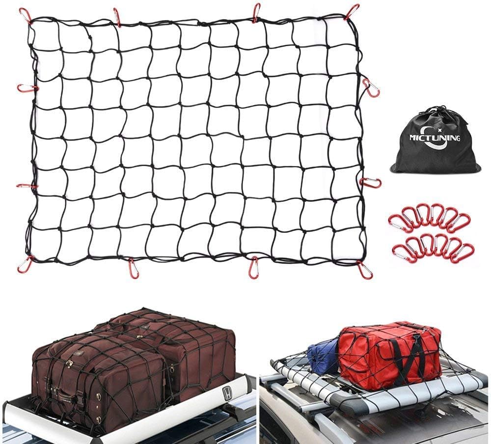 MICTUNING Filet de protection pour bagages de voiture, pour galerie ou ...