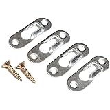 10x Keyhole hanger METAL Round recessed insert plates/hangers KD ...