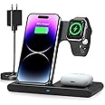 Amazon.com: Wireless Charger iPhone Charging Station: 3 in 1 Charger Stand Multiple Devices for ...
