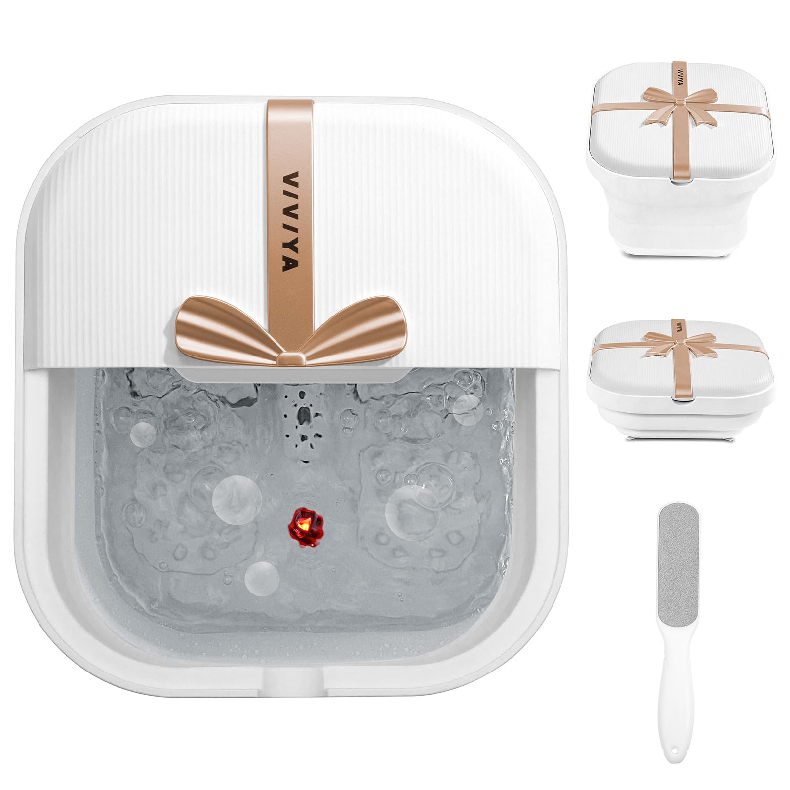 VIVIYA Collapsible Foot Bath Spa with Heat and Massage Rollers ...