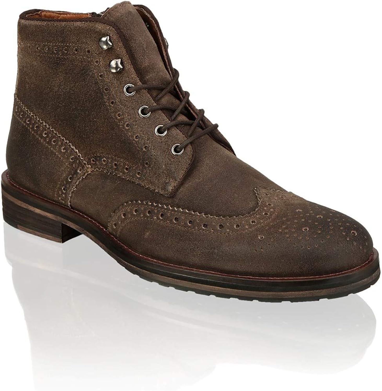 PAT CALVIN, Herren Stiefel, zeitlos eleganter Brogue Schnürstiefel in ...