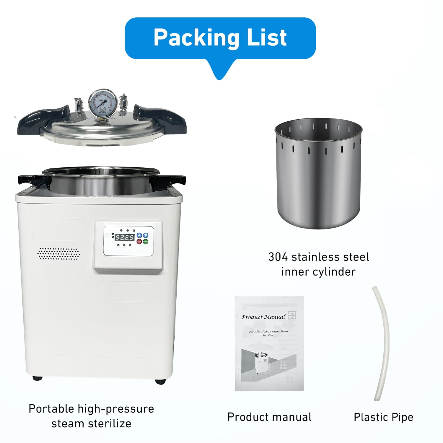 Mua WEST TUNE Autoclave Sterilizer, 18L High Pressure Steam Autoclave ...