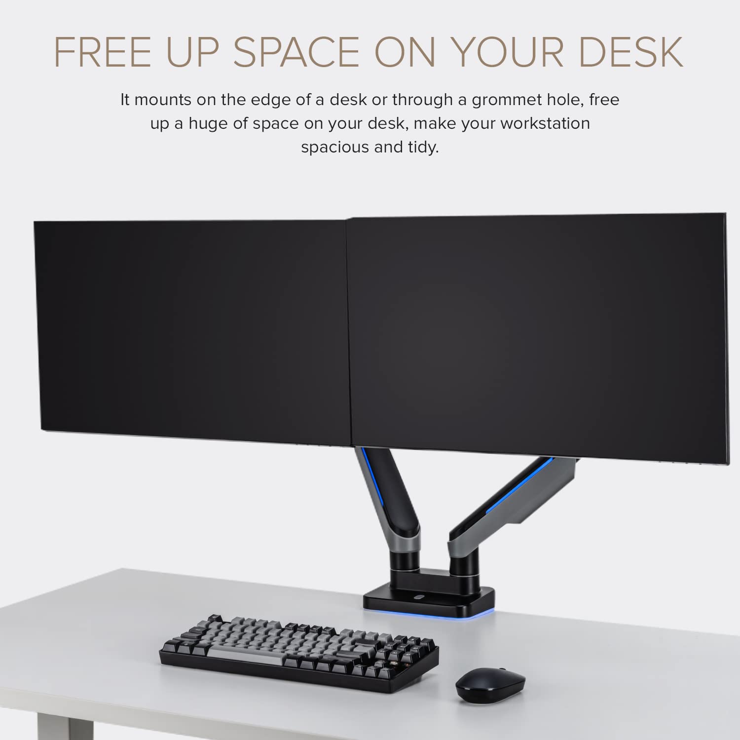 Mua POUT E19 Dual Heavy-Duty RGB Ultrawide Monitor Arm - Fully ...