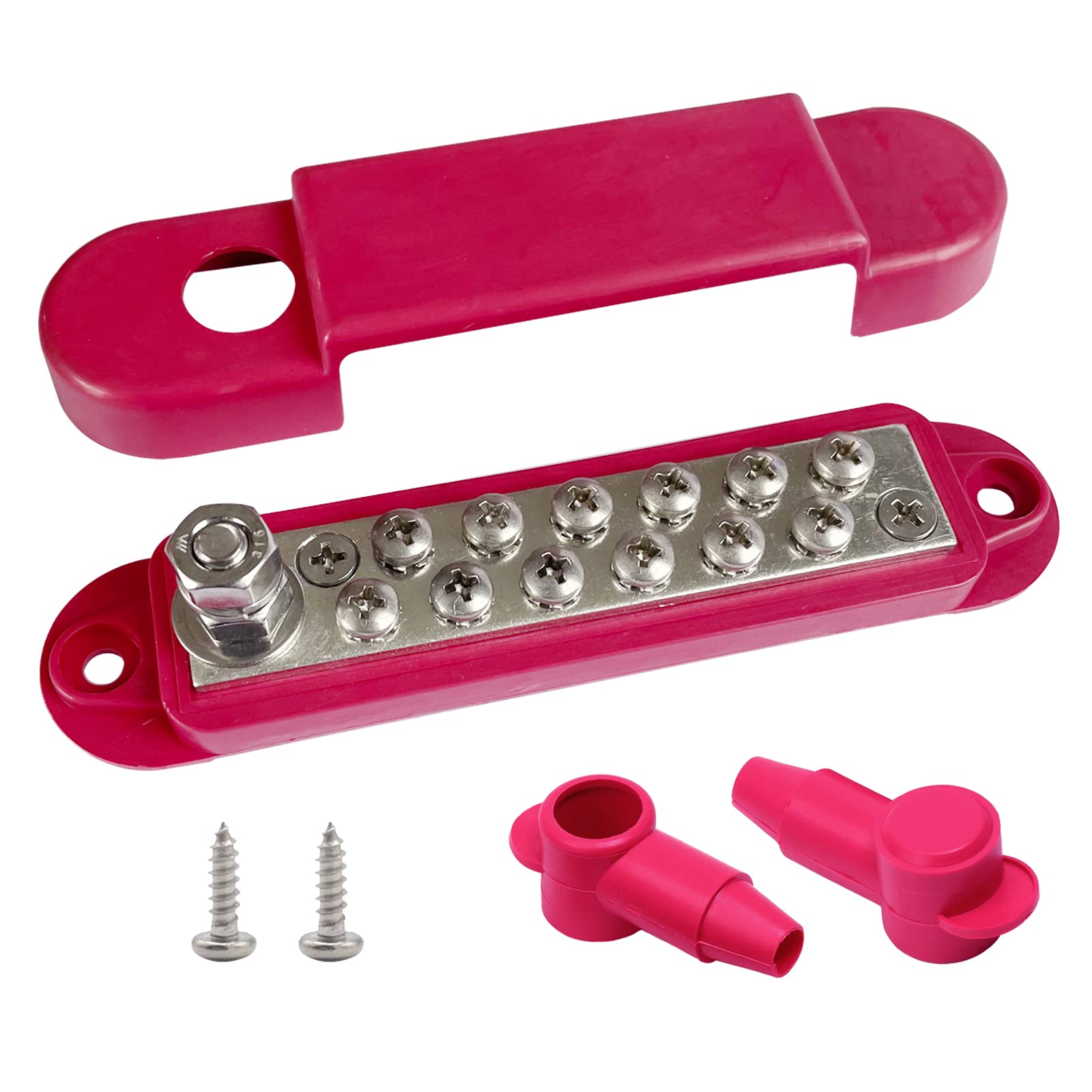 Mua 12 Terminals Bus Bar, Ampper 5.3" Nickle Plated Brass Power ...