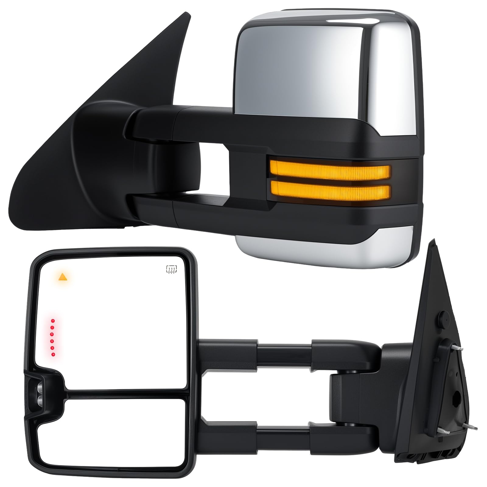 LUCTEND Tow Mirrors Compatible with 2007-2021 Tundra, 2008-2017 Sequoia ...