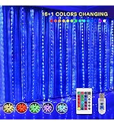 Amazon.com: KJOY 16 Color Changing Rainbow Curtain Lights Backdrop ...