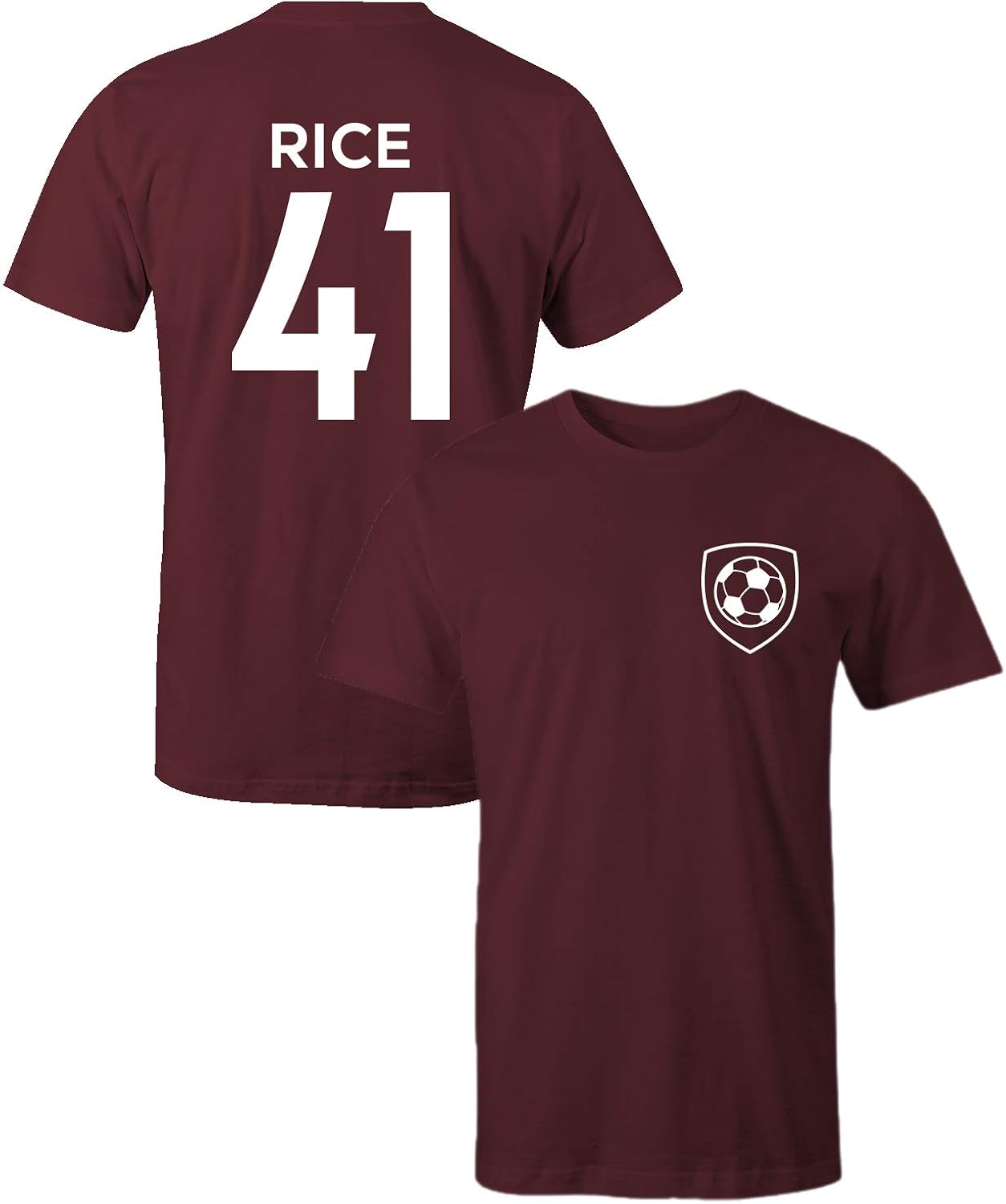 Declan Rice 41 Club Style Player Football T-Shirt: Amazon.co.uk: Clothing