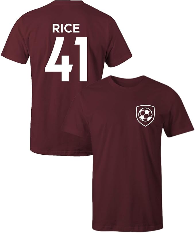 Declan Rice 41 Club Style Player Football T-Shirt: Amazon.co.uk: Clothing