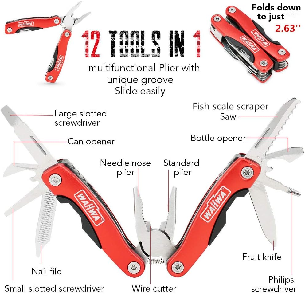 Fnova Multi Tools Set – Includes 12-in-1 Multitool Pliers, 9-in-1 ...