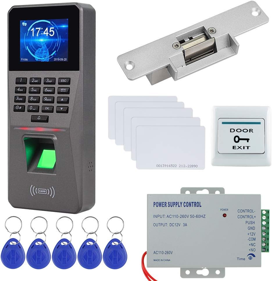 Dongyang 2.4inch USB/TCP/IP/ RS485 Biometric Fingerprint Reader +NC Strike Lock+DC12V Power+10 ...