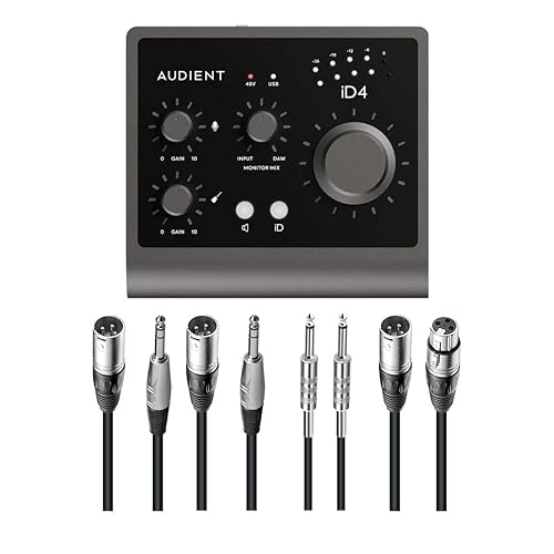 Audient iD4 MKII USB-C Audio Interface w/ AxcessAbles Audio Cables in ...