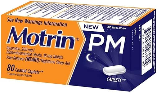 Amazon.com: Motrin Ib Pm Caplet Size 80ct Motrin Ib Pm Caplet 80ct ...