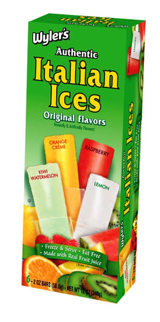 Wyler's Italian Ice, Fat Free Freezer Bars, Berry & Cherry Mix (12 ...