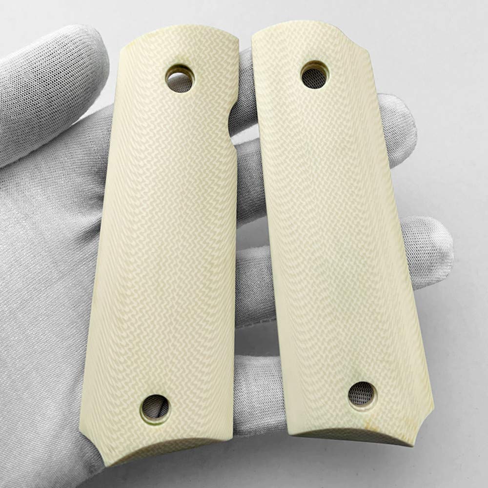 Buy Aibote Imitation Ivory Substitute 1911 Gun Grips Custom DIY EDC ...
