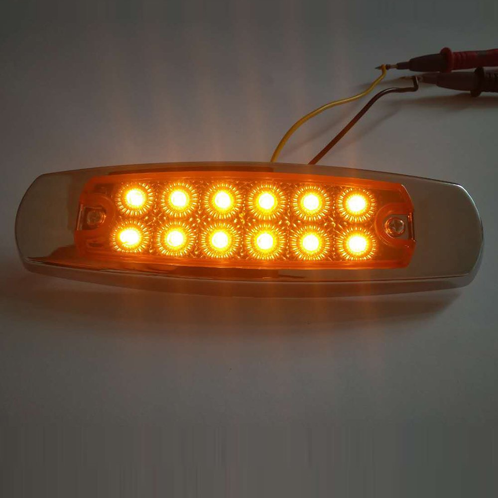 Luci laterali camion giallo Itimo 1 paio 24 V 12 LED camion indicatori ...