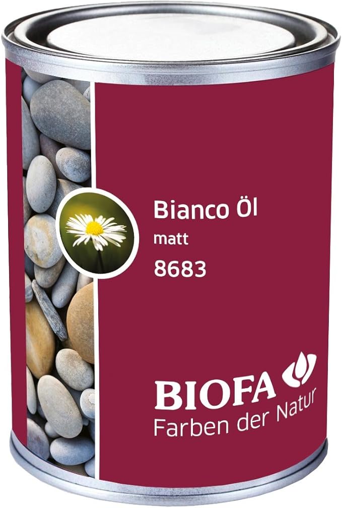 BIOFA | Bianco Öl | 8683 | Hartöl hell | Parkettöl | Holzbodenöl | Eiche | Ahorn | Nadelhölzer ...