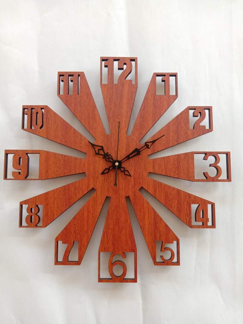 Buy Unique Craft 3D Wooden Wall Clock Antique Design for Living Room ...