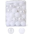 Amazon.com: GOGOSO Ball Pit Balls Pack of 50 - White Balls BPA ...