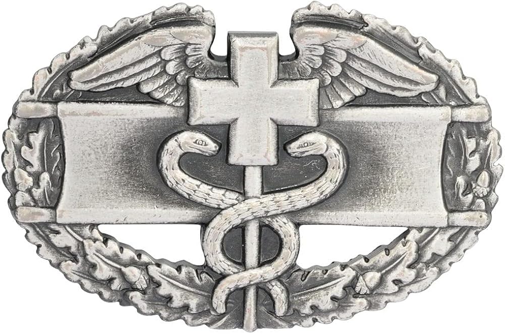 Amazon.com: Army Combat Medical Badge 1st Award Silver Oxide Dress ...