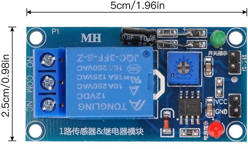COVVY 12V Soil Moisture Sensor Relay Control Module Soil Humidity ...