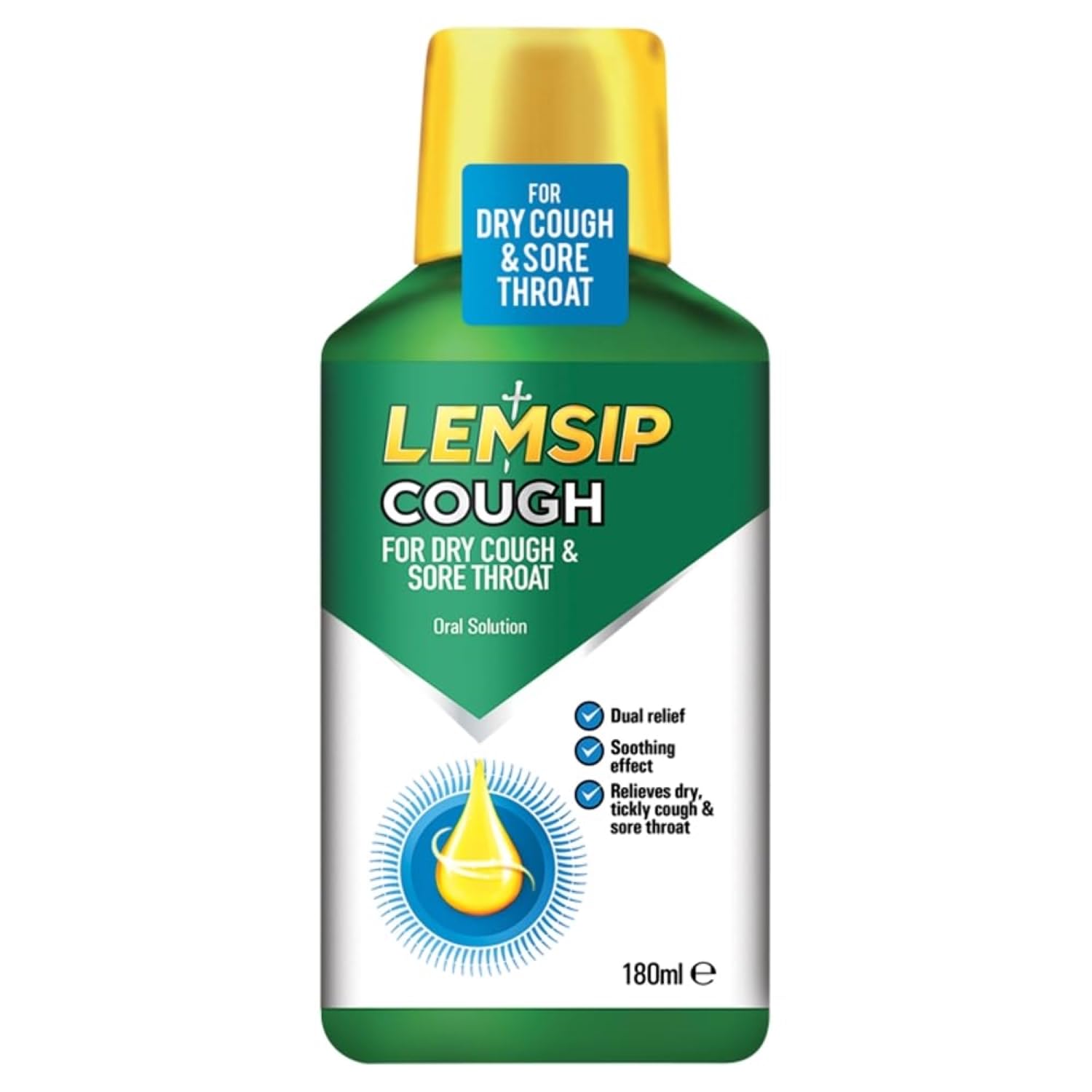 Mua Lemsip Cough Syrup, 180ml, Paracetamol, Cough Medicine, Dry Cough ...